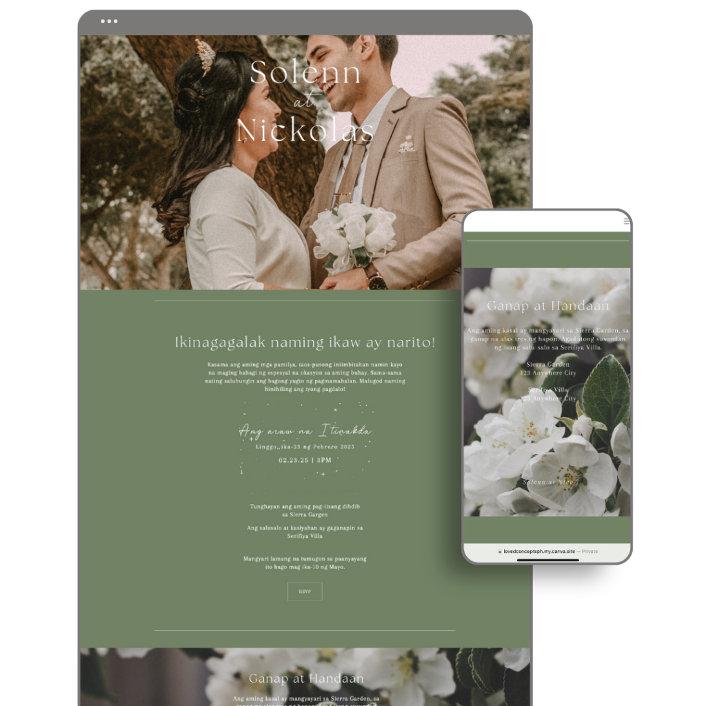 Tagalog Wedding Website - Love, D. Concepts