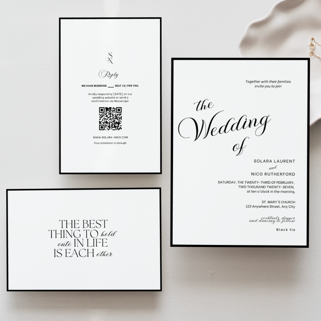 Simple Printable Wedding Invitation - Love, D. Concepts