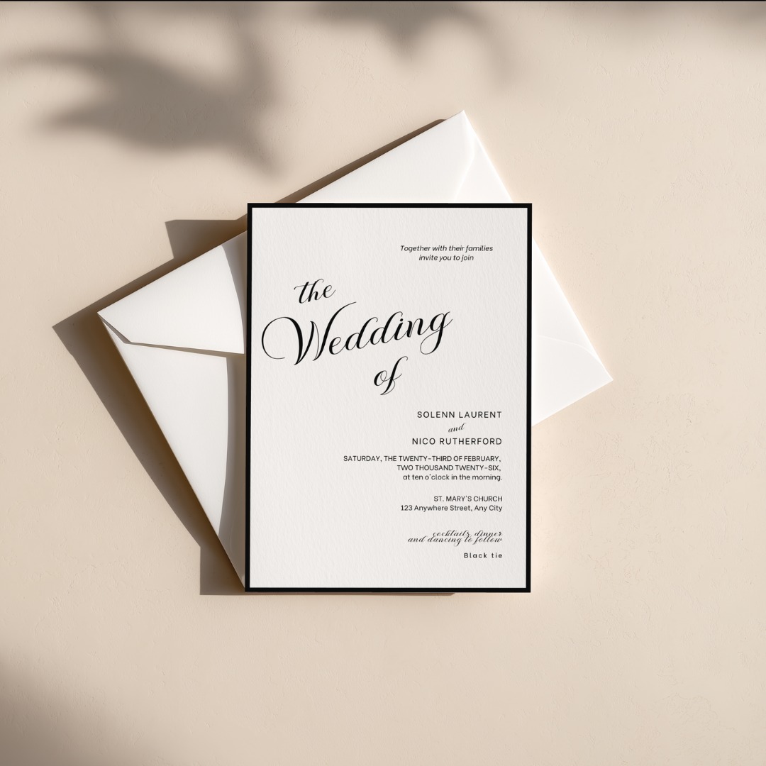 Simple Printable Wedding Invitation - Love, D. Concepts